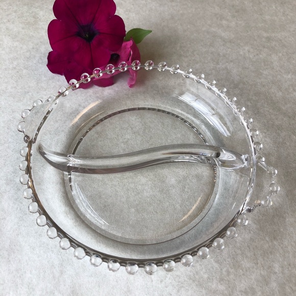 Other | Vintage Small Clear Divided Serving Dish | Poshmark